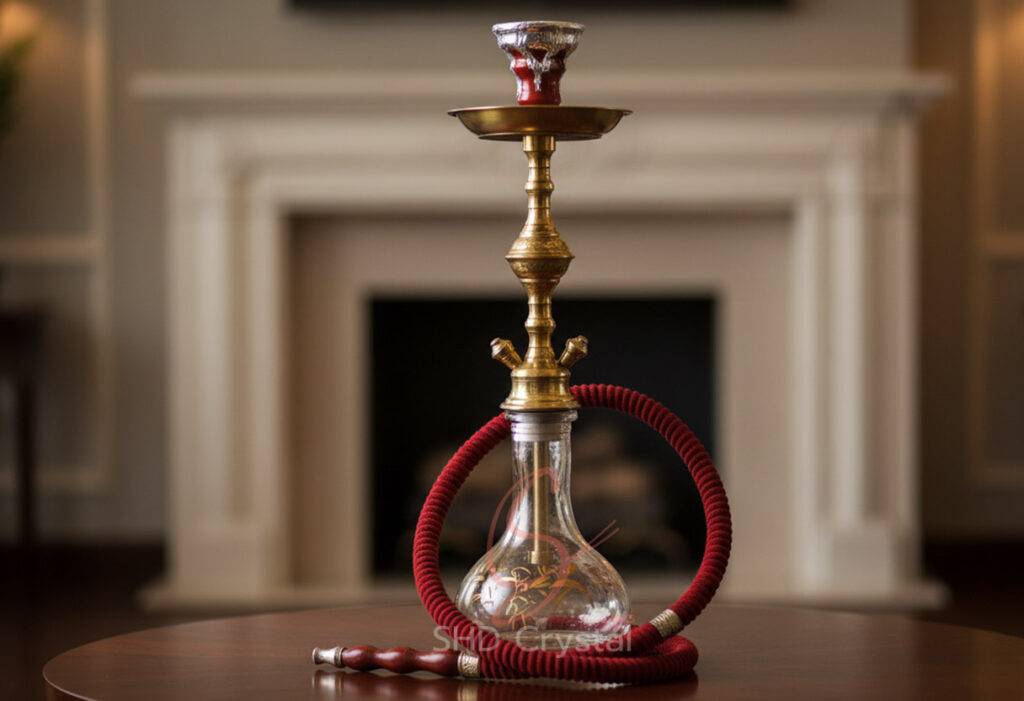 Classic Egyptian Style Hookah: Traditional Form and Glass Base Craft