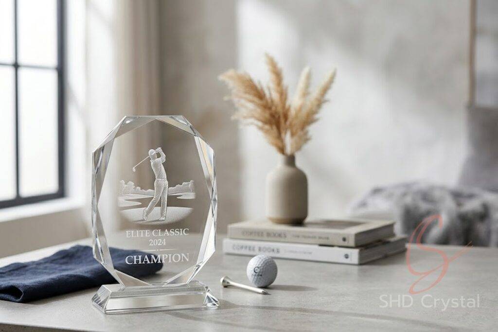 Precision Custom Crystal Glass Golf Trophies & Awards | SHD Crystal